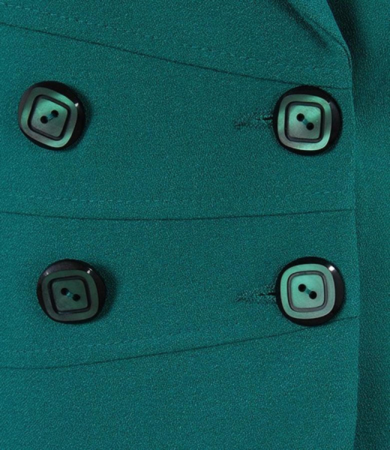 Green office jacket with decorative topstitching green - YOKKO