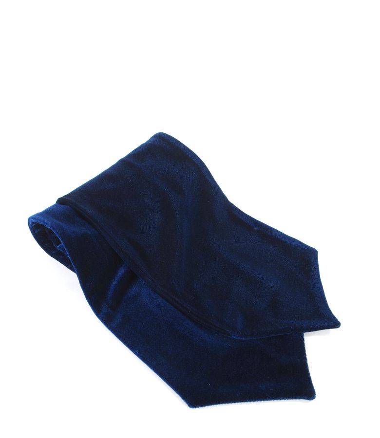 Elastic velvet scarf blue - YOKKO